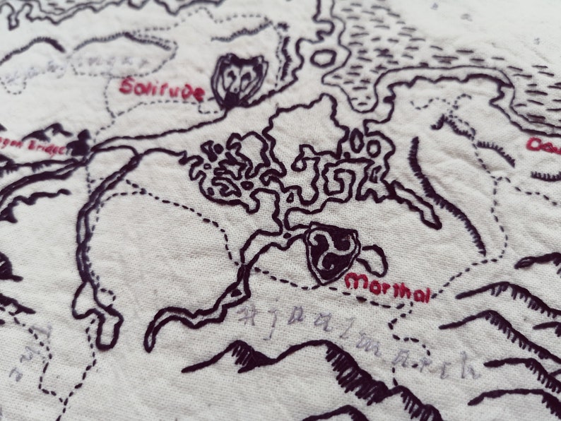 Skyrim | the Elder Scrolls | Map PDF Embroidery Pattern - Etsy