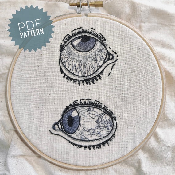 Human Eye Anatomical PDF Embroidery Pattern | Etsy