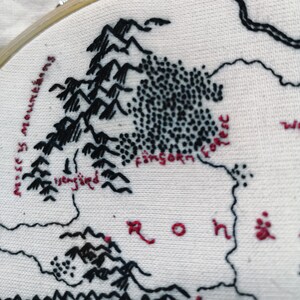 Rohan and Gondor Lord of the Rings Tolkien Map PDF Embroidery Pattern ...