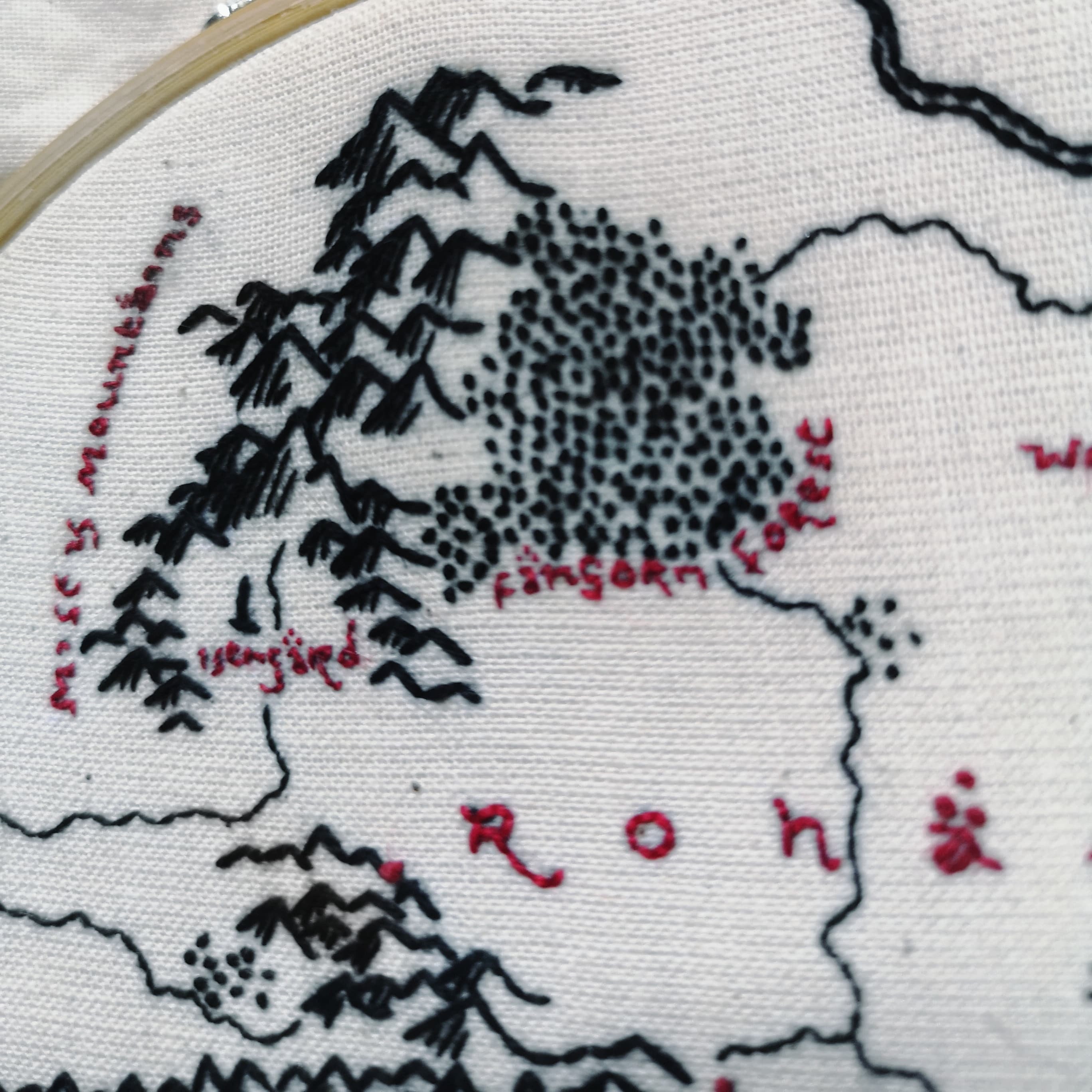 Rohan and Gondor Lord of the Rings Tolkien Map Embroidery - Etsy