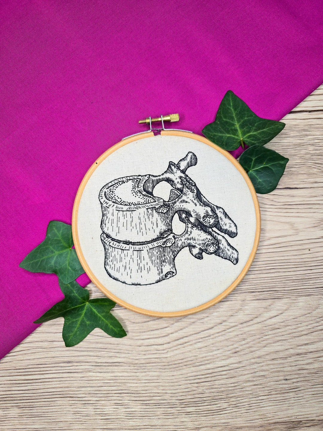 Human Spine Thoracic Vertebrae Anatomical PDF Embroidery Pattern - Etsy