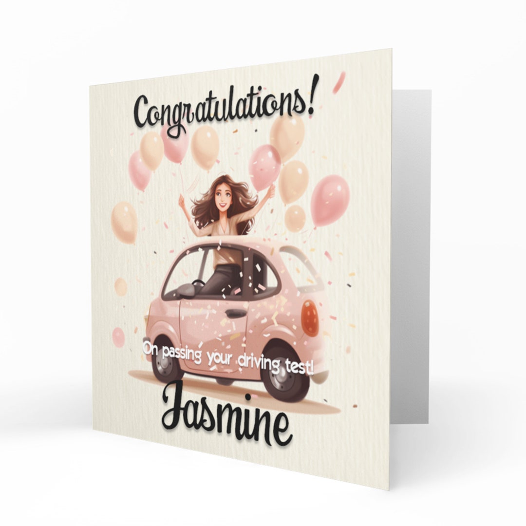 Personalised Congratulations Passed Your Driving Test Card Daughter ...