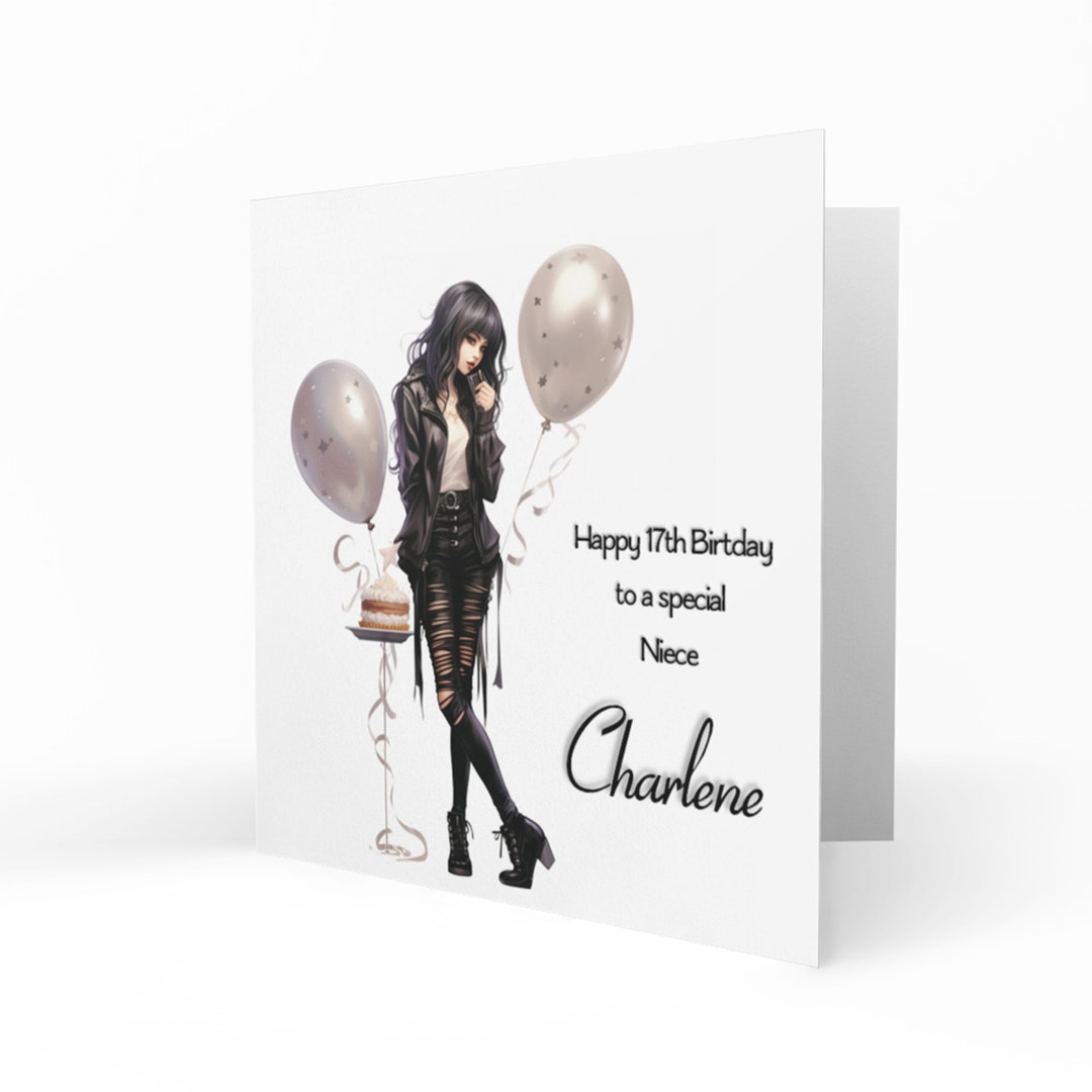 Personalised Birthday Card, Female, Girls, Any Name, Age or Relation ...