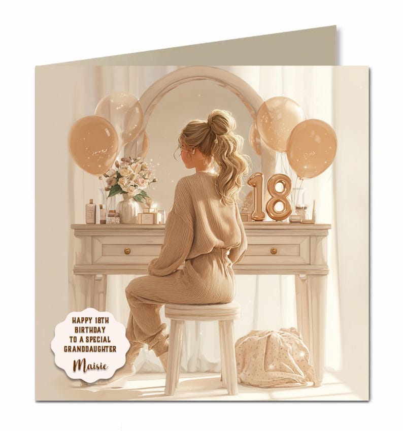 18th Birthday Card for Girls, Daughter, Granddaughter, Niece, Blonde ...