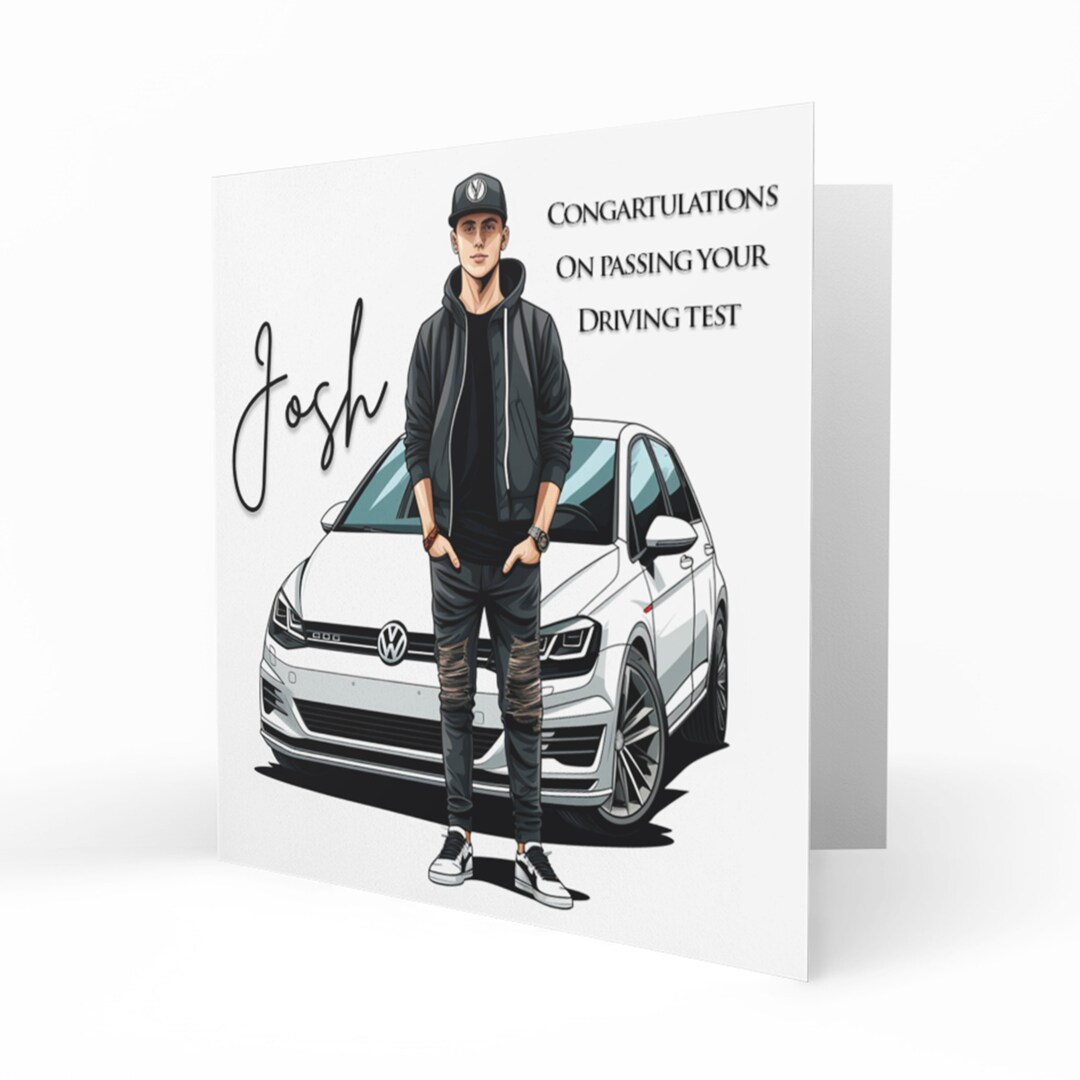 Personalised Congratulations Passed Your Driving Test Card Son ...