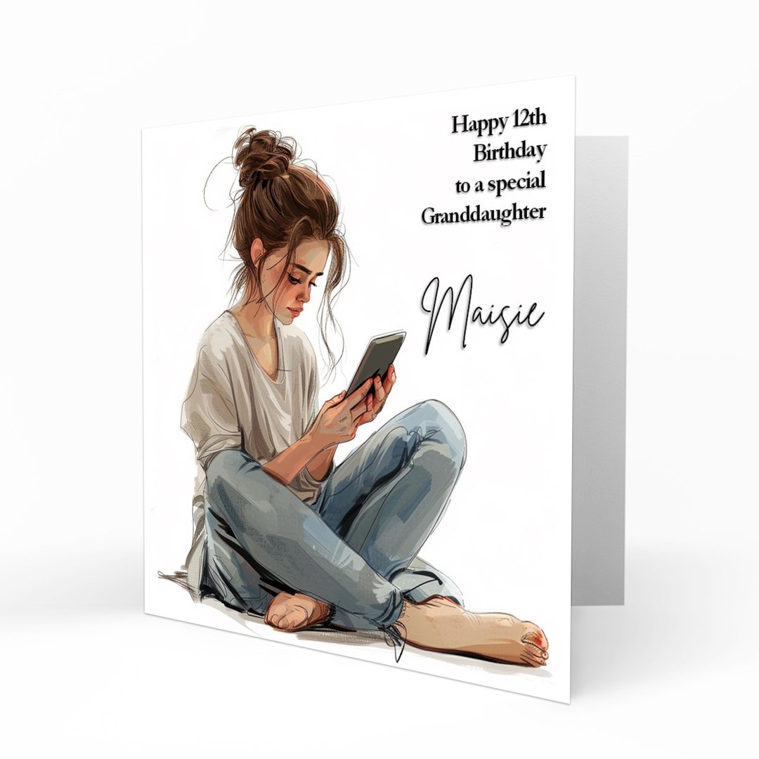 Personalised Birthday Card for Girls, 7th, 8th, 9th, 10th, 11th Any ...