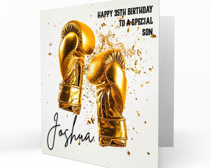 Personalised Boxing Birthday Card - Etsy UK