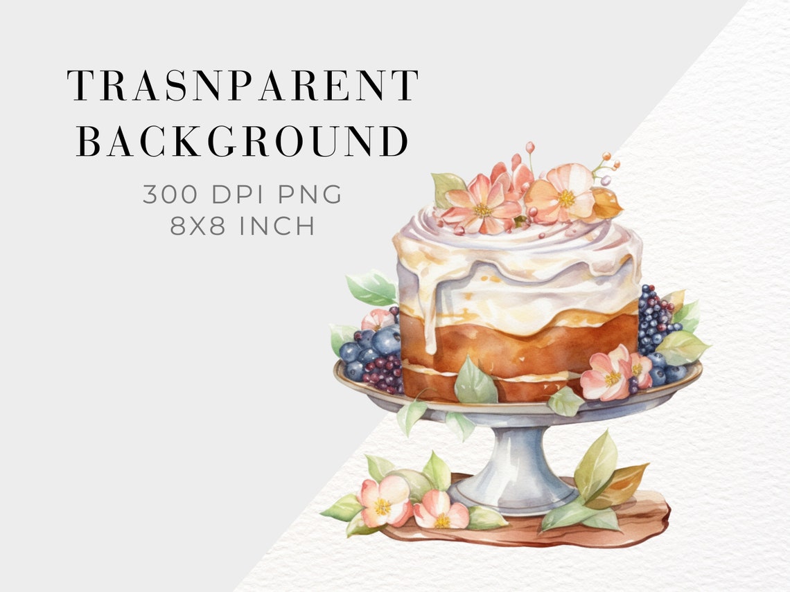 Watercolor Bakery Clipart Instant Download Baking Clipart - Etsy