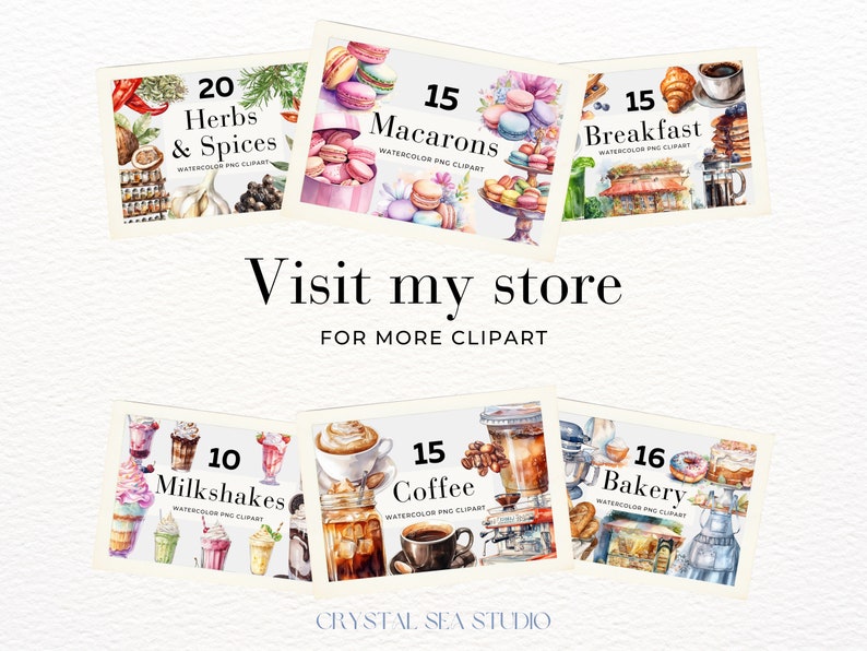 Watercolor Fast Food Clipart Instant Download Burger and - Etsy