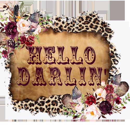 Hello Darlin' PNG Sublimation File Download Country Music - Etsy