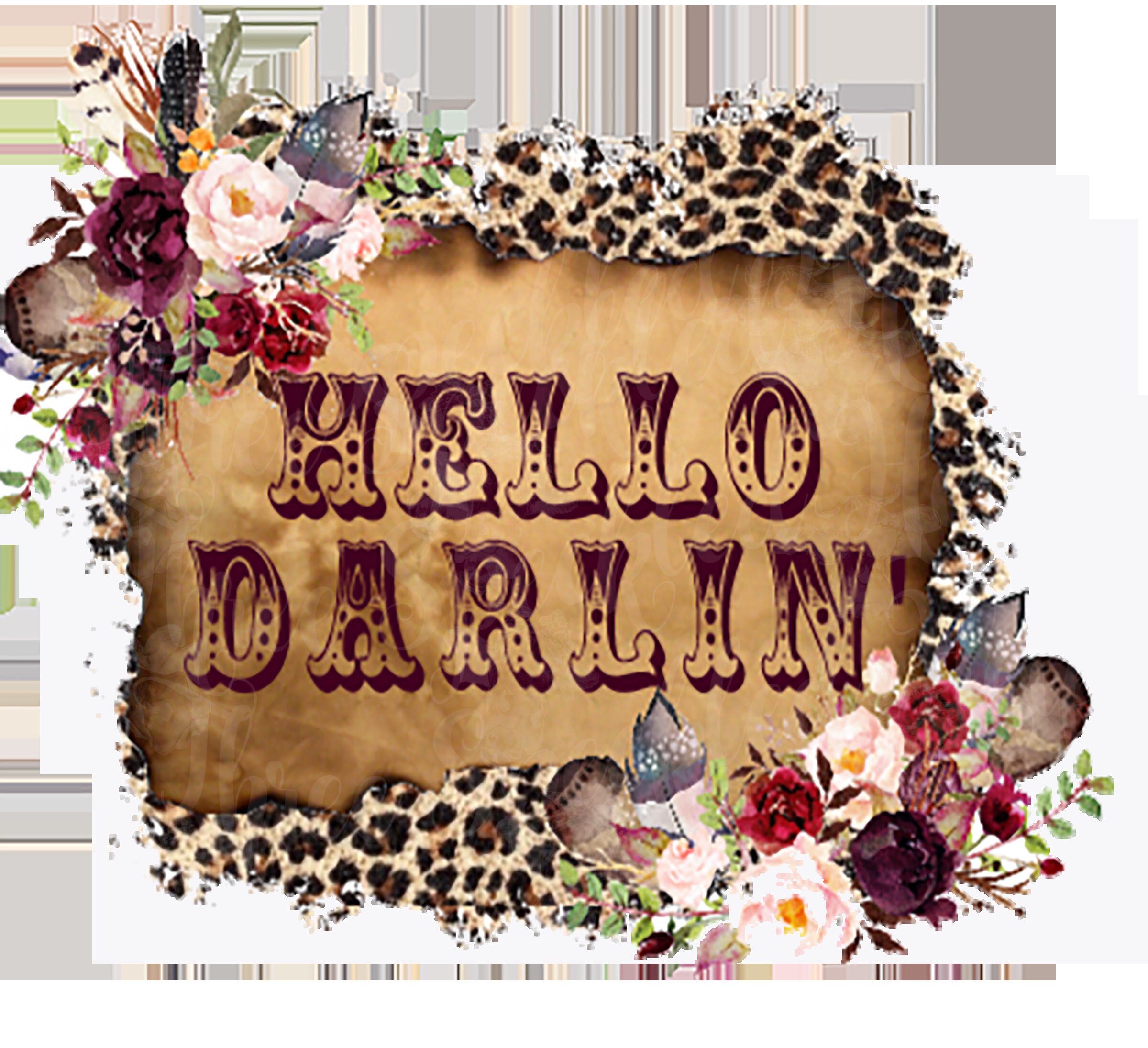Country Hey There Darlin Sublimation Design Country Darlin PNG Hey ...