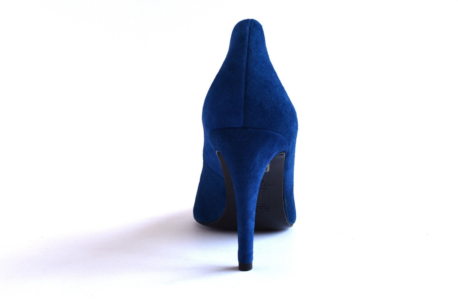 SALON BASIC BLUE. Heeled Shoes Blue Color. Pump Style. Suede Leather ...