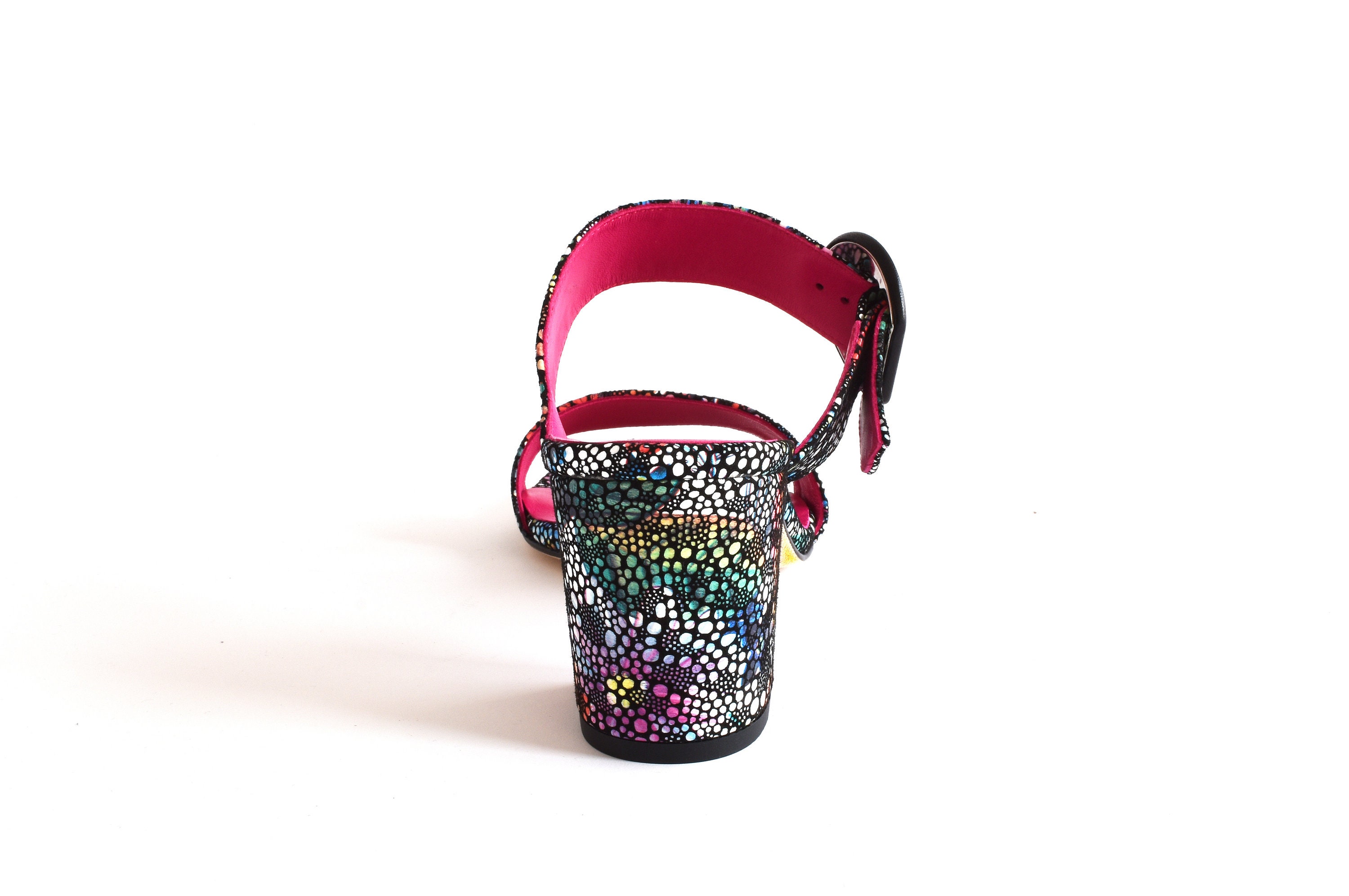 MARINA ORCHID HEEL Heeled Sandals, Womens Shoes, Leather, Black and ...