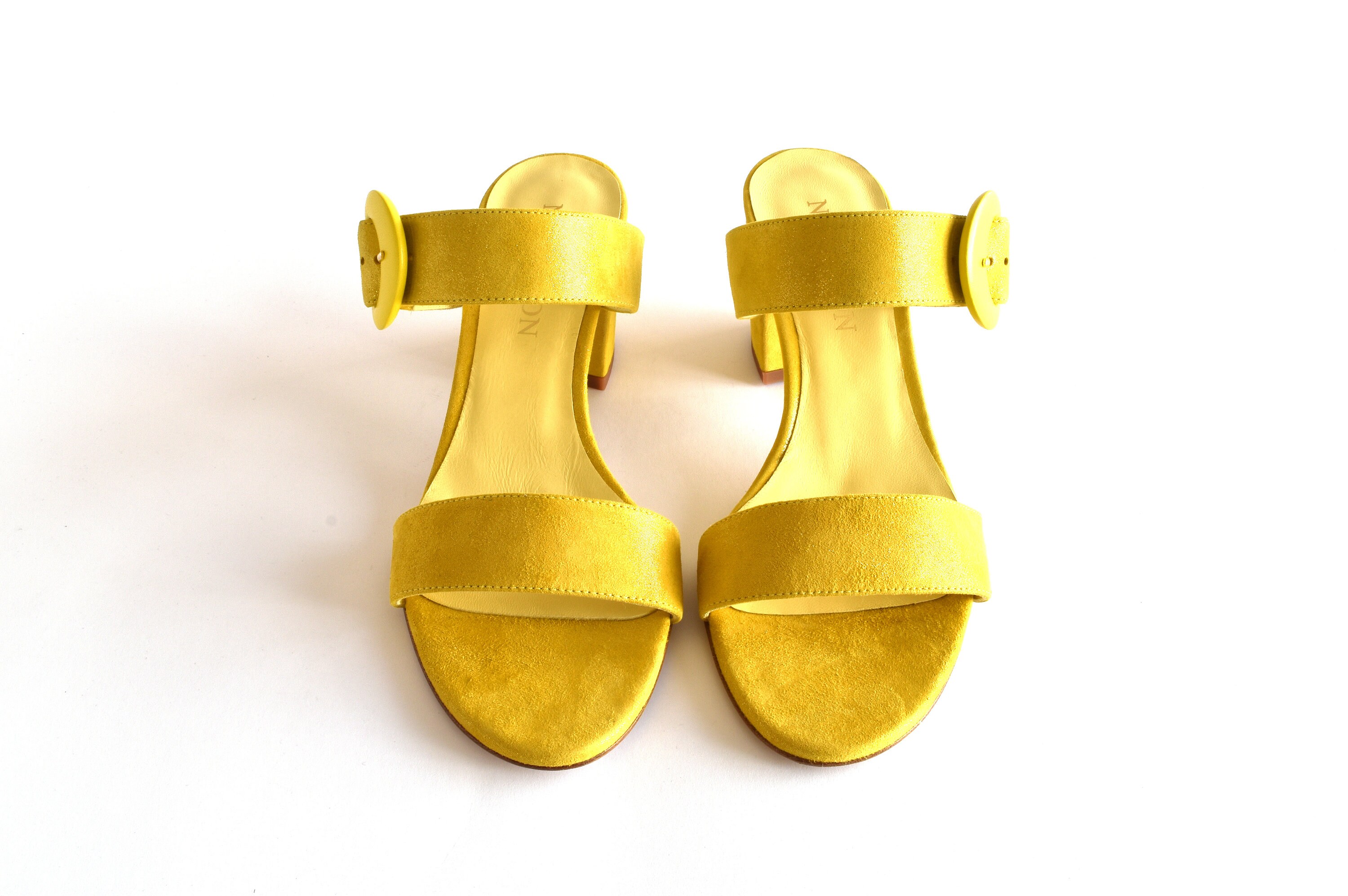 MARINA LIME HEEL Heeled Sandals, Womens Shoes, Leather, Yellow Color ...