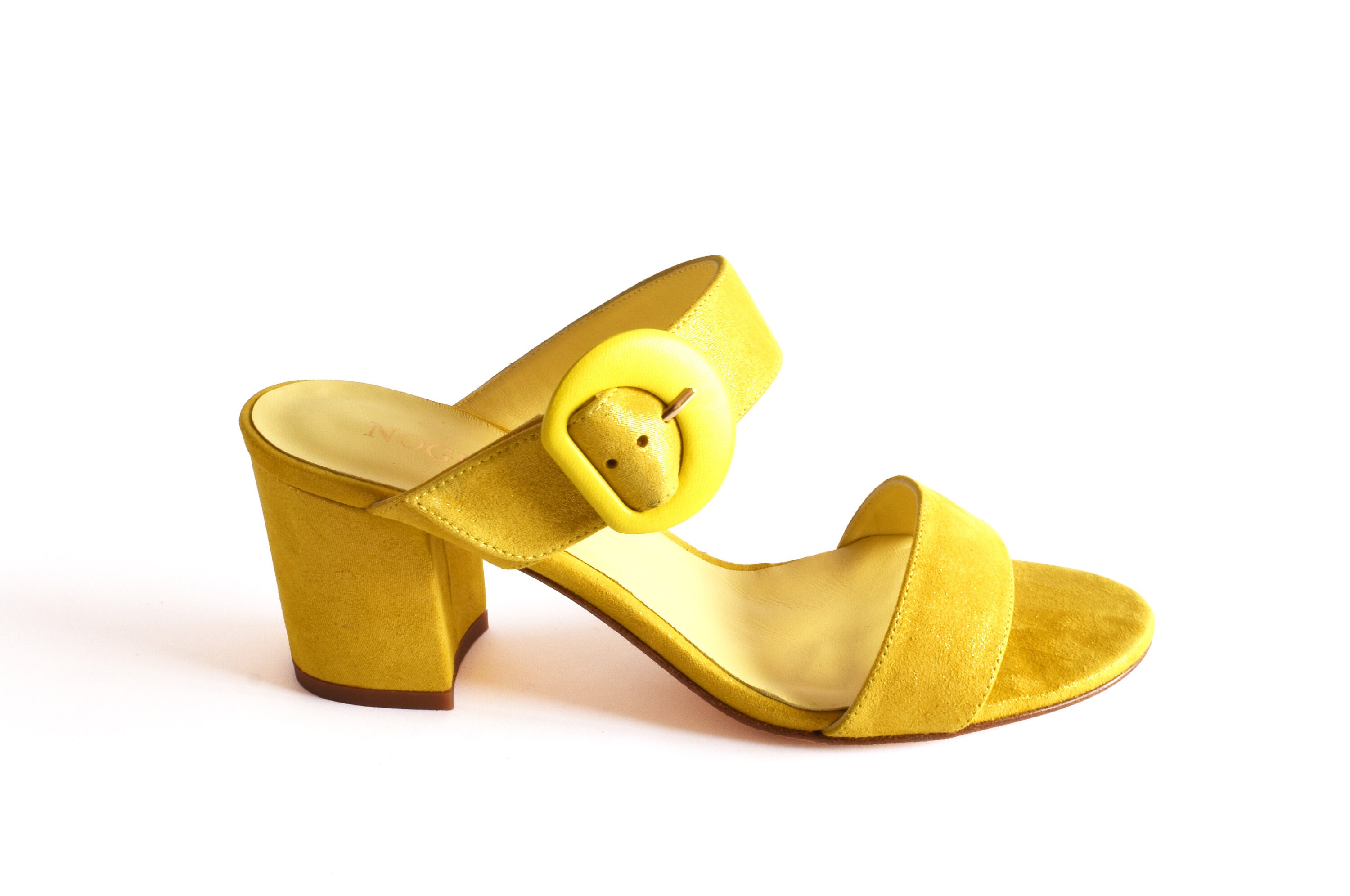 MARINA LIME HEEL Heeled Sandals, Womens Shoes, Leather, Yellow Color ...