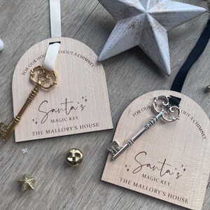 Santa’s Magic Key, Personalised Father Christmas Key, Engraved ...