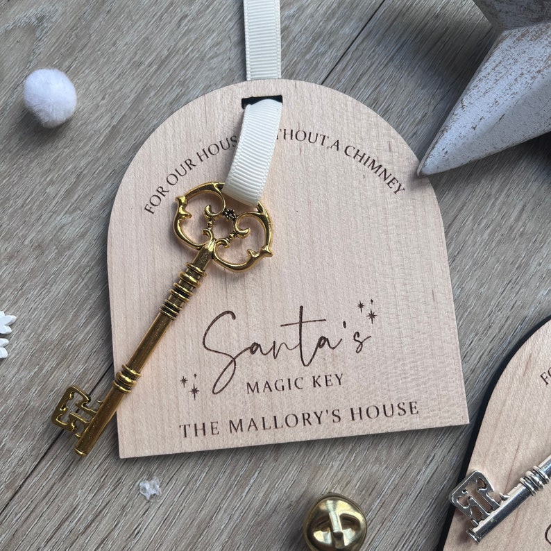 Santa’s Magic Key, Personalised Father Christmas Key, Engraved ...