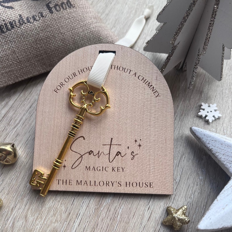 Santa’s Magic Key, Personalised Father Christmas Key, Engraved ...