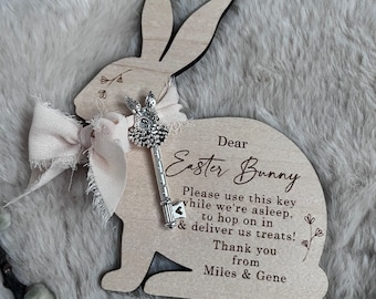 Personalised Easter Bunny Magic Key Door Hanger - Etsy