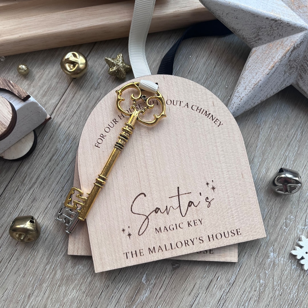 Santa’s Magic Key, Personalised Father Christmas Key, Engraved ...