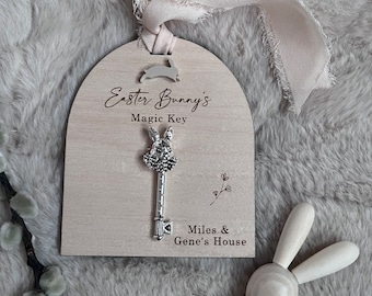 Personalised Easter Bunny Magic Key Door Hanger - Etsy