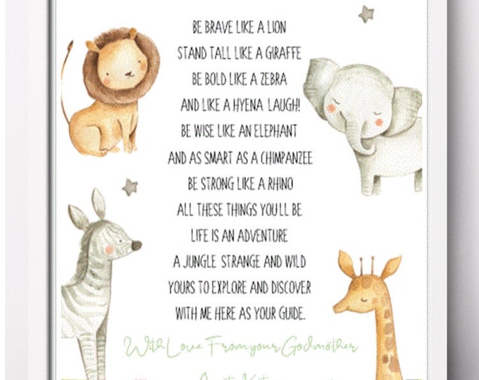 Personalised Godson Poem Promise Print Baptism Christening Day ...