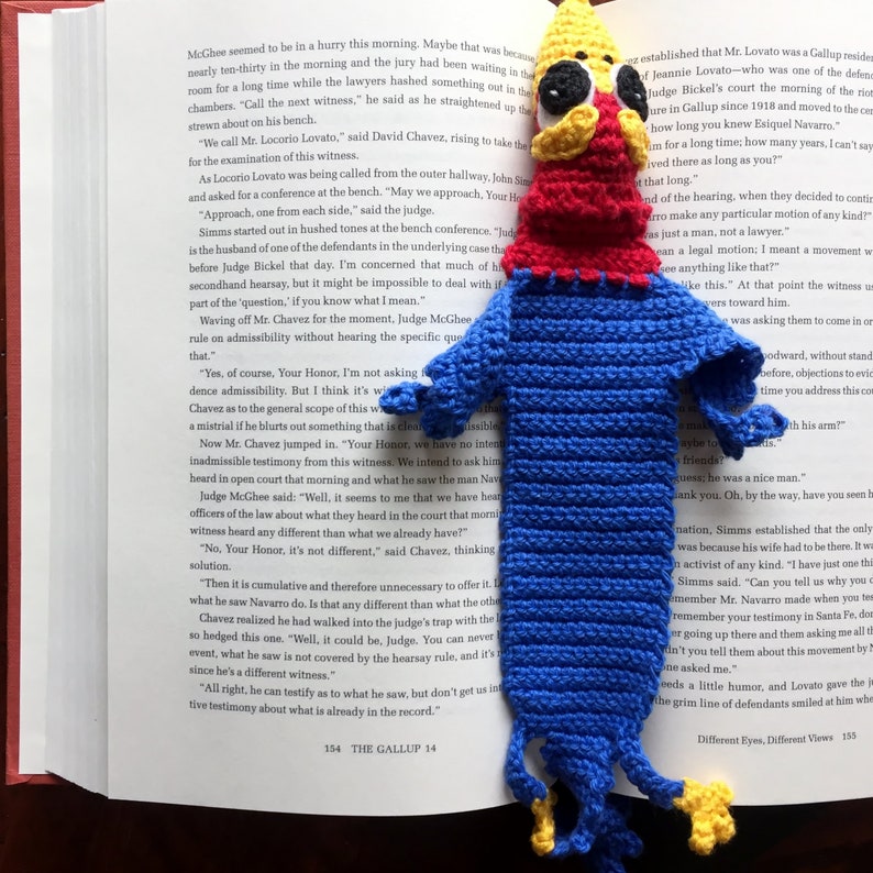 Jayhawk Crocheted Bookmark PDF Pattern | Instant Download | DIY | Book ...