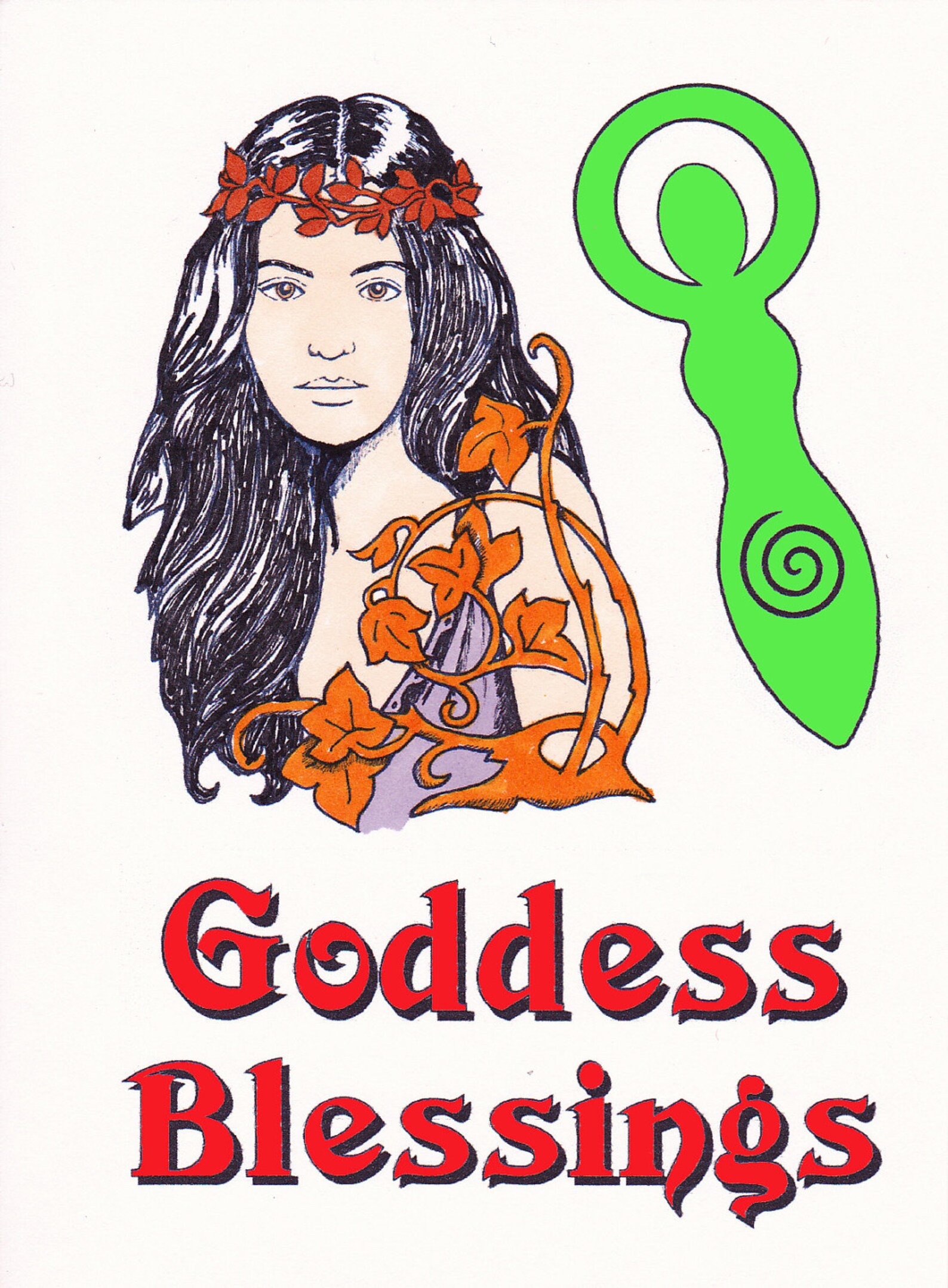 Forest Spirit/ Green Lady/goddess Pagan/wiccan. Mystical, Magical ...
