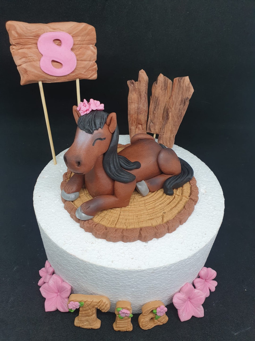 Horse Pony Cake Topper Farm Animals Personalised Edible Birthday Cake ...