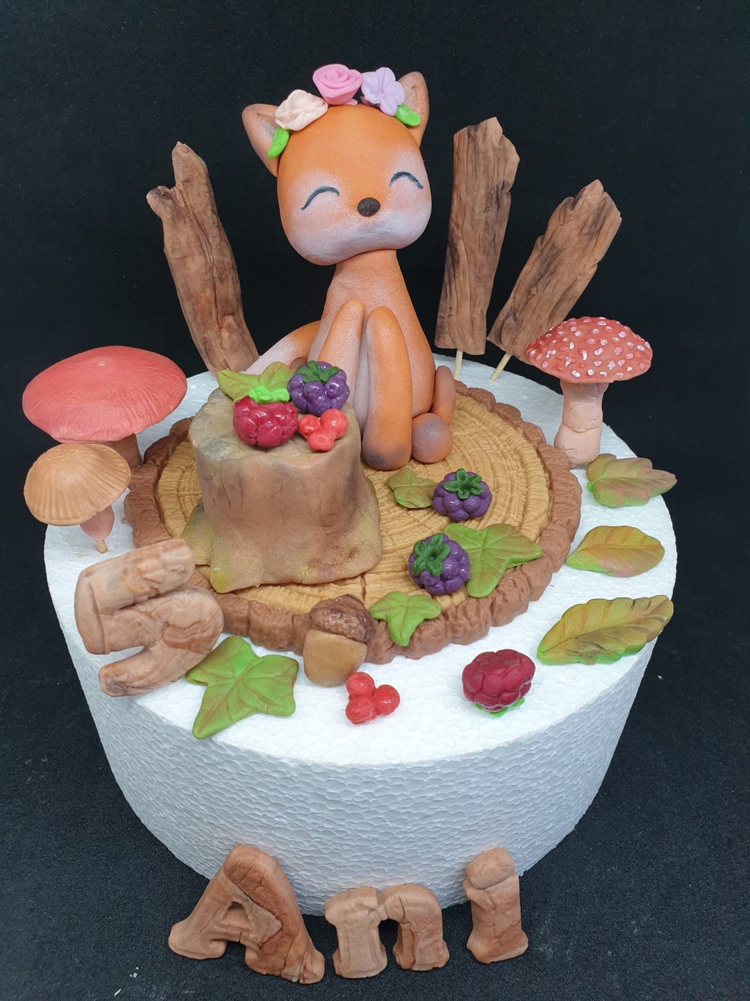 Edible Fox Woodland Forest Animals Toadstool Personalised Handmade ...