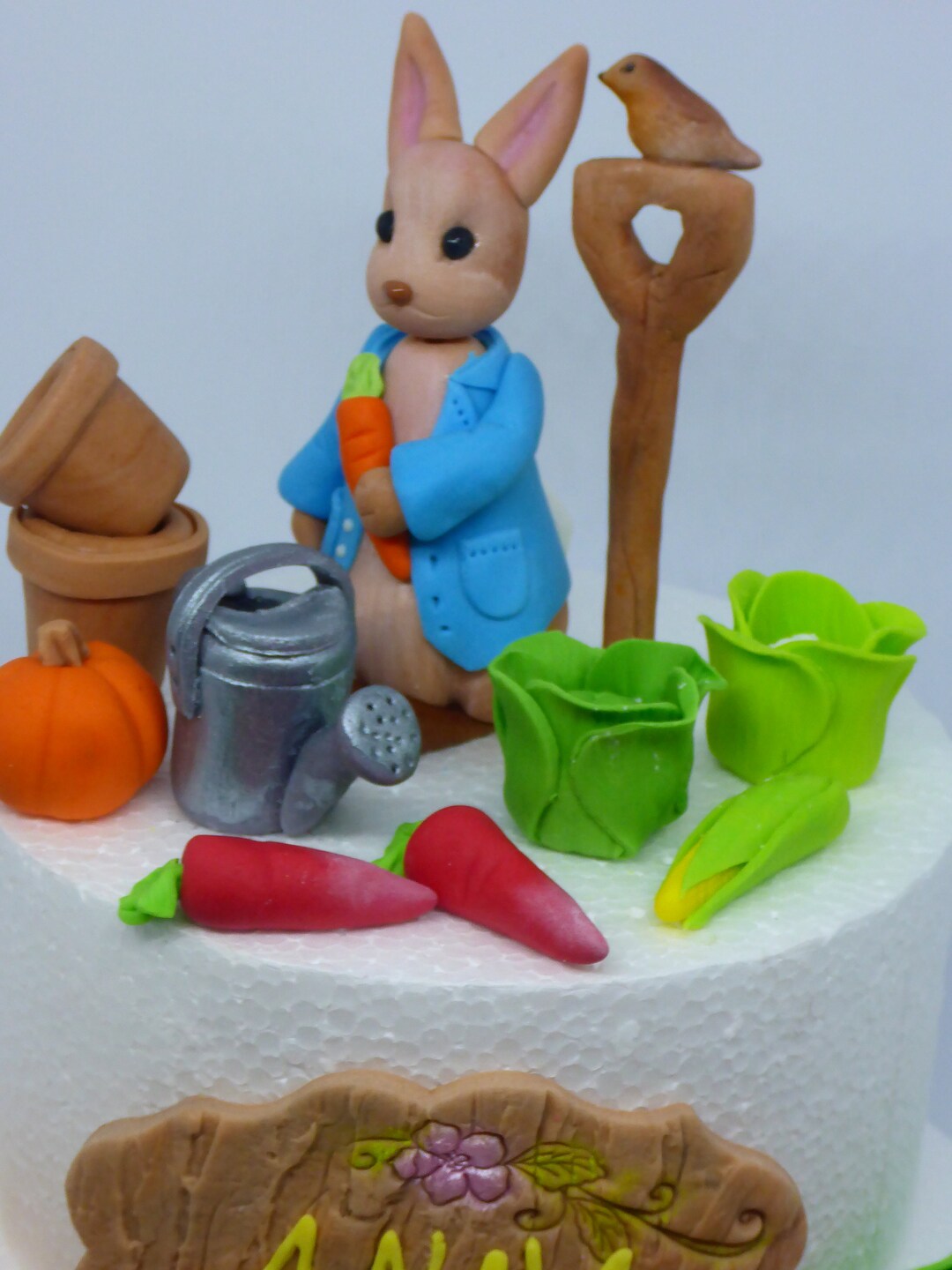 Edible Peter Rabbit Handmade Birthday Christening Personalised Cake ...