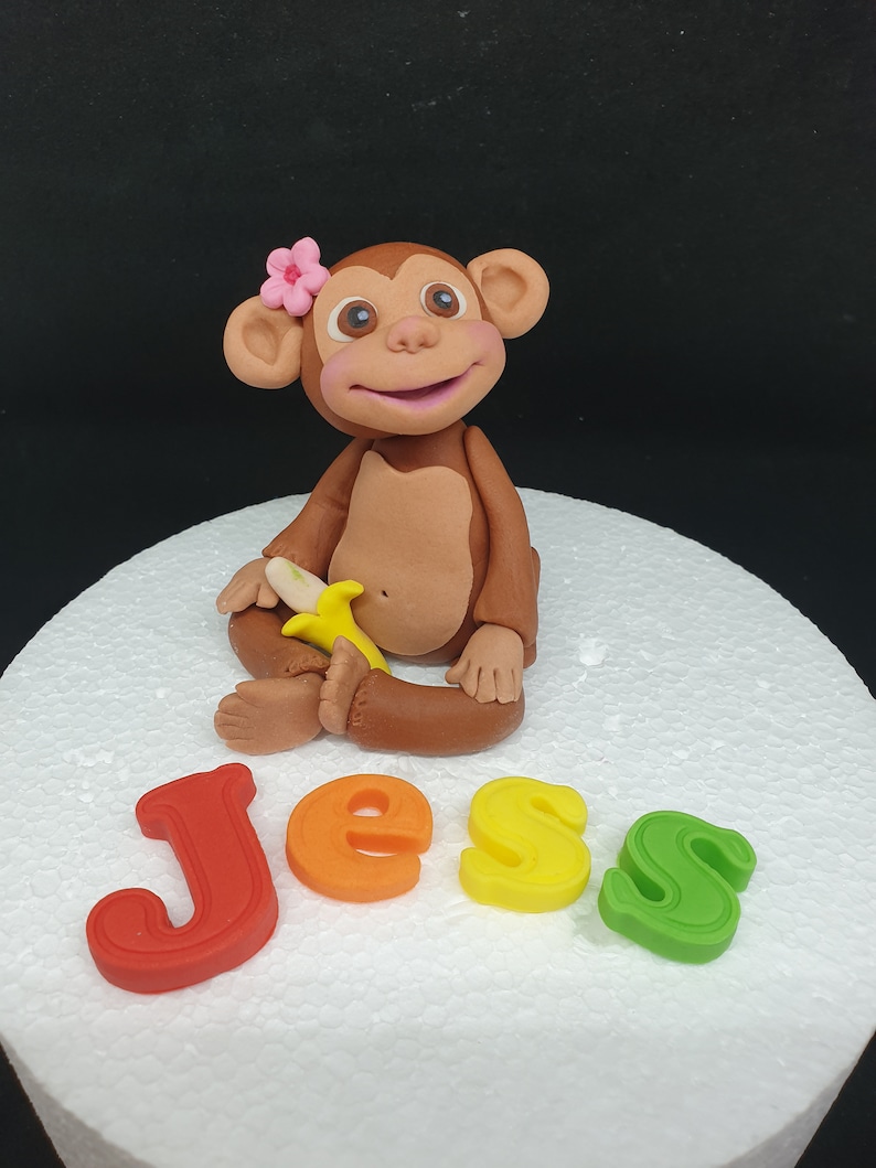 Monkey Jungle Animals Edible Cake Topper Personalised Baby Shower ...