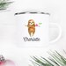 Kids Sloth Mug Girls Hot Chocolate Mug Hot Cocoa Mug Personalized Mug ...