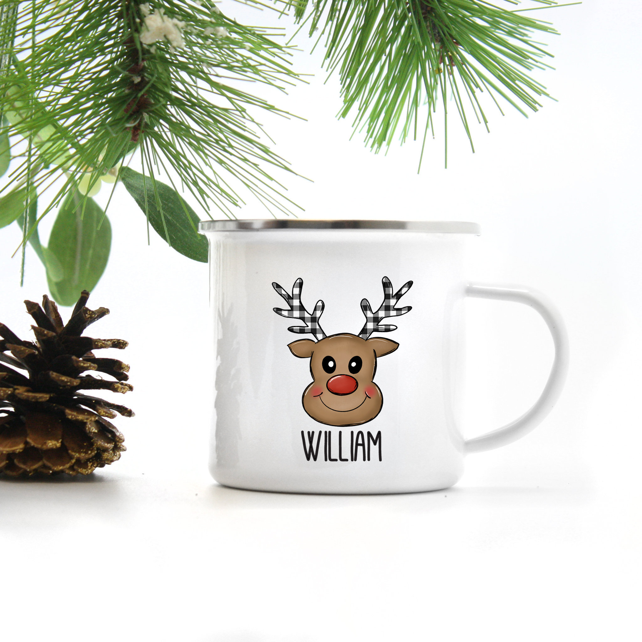 Kids Mug Reindeer Mug Christmas Mug Kid Gifts - Etsy