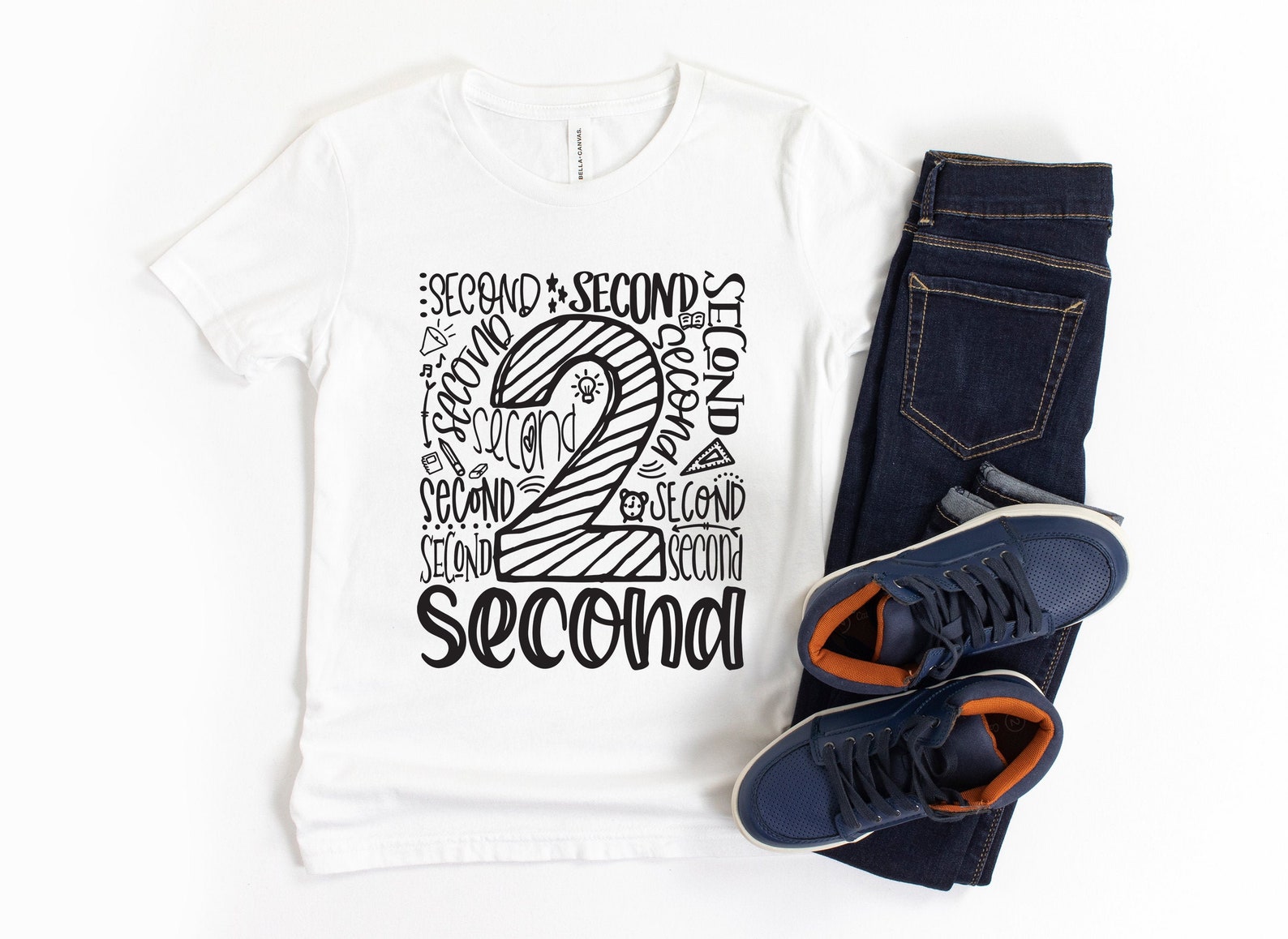 Second Grade Shirt 2nd Grade T-shirt Back to School Shirt | Etsy