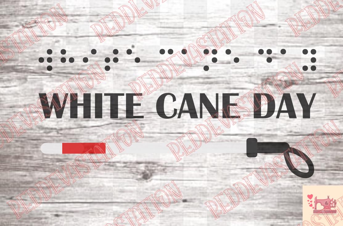 White Cane Day SVG - Etsy