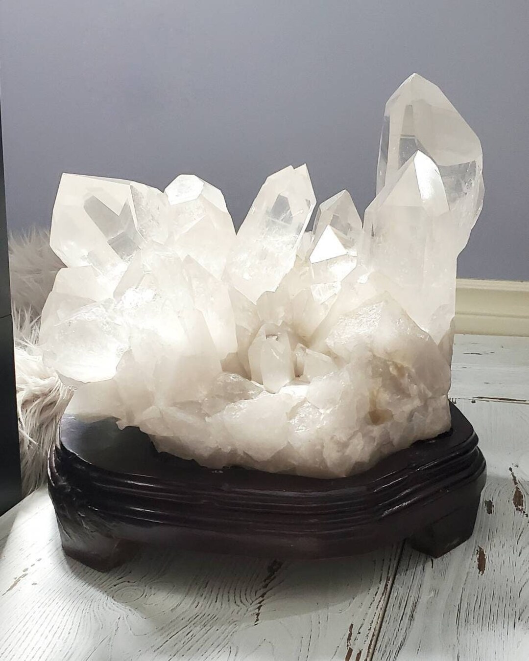 18.4 Kilo Quartz Cluster, XXL Raw Clear Quartz Statement Piece With ...