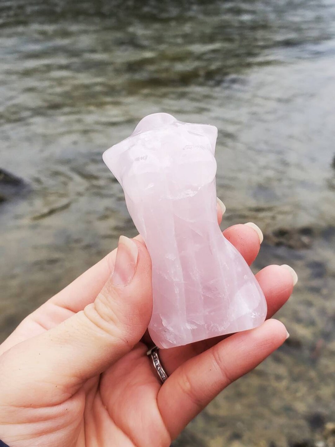 Rose Quartz Female Body, Rose Quartz Carving, Female Carving, Star Rose ...