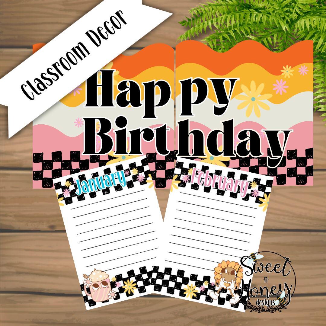 Groovy Birthday Display Classroom - Etsy