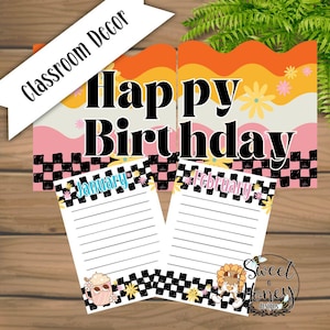 Groovy Birthday Display Classroom - Etsy