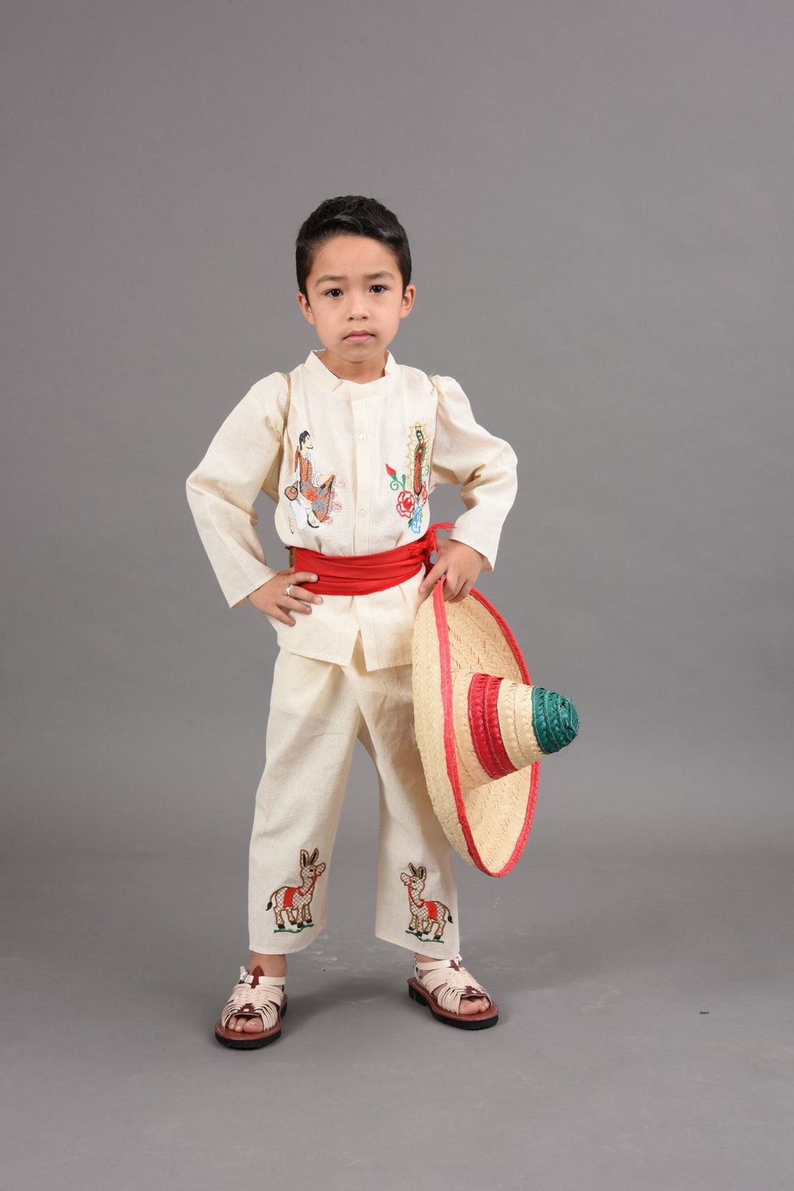 Indito Tepeyac Traje de manta para niño con bordado Little Boy | Etsy