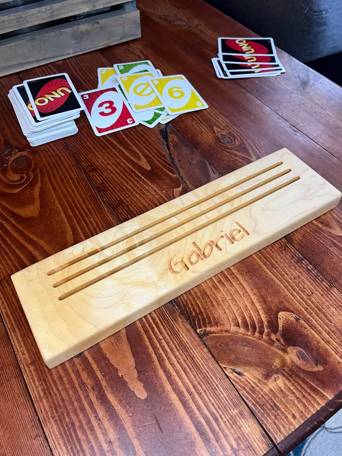 Helping Hand Card Holder Solid Maple Small Hands - Etsy