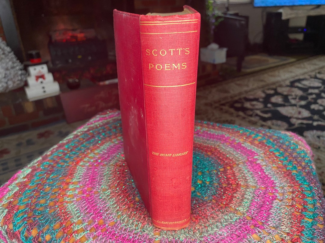 Scott Poems Sir Walter Scott, Antique, Hardcover, Home Library - Etsy