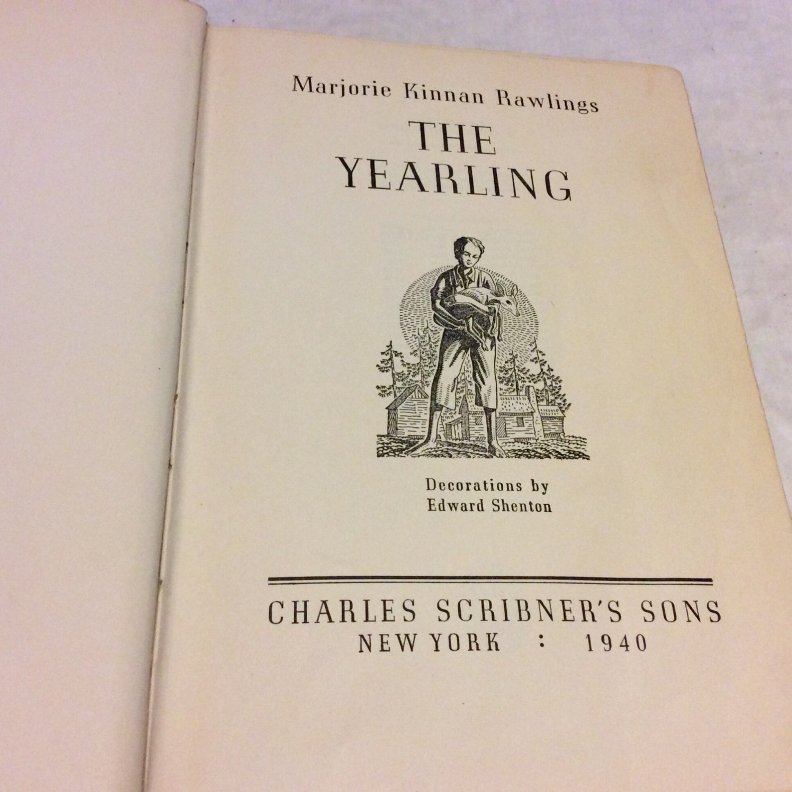 The Yearling 1st Edition 20th Printing Cello-jac Jacket Rare Good ...