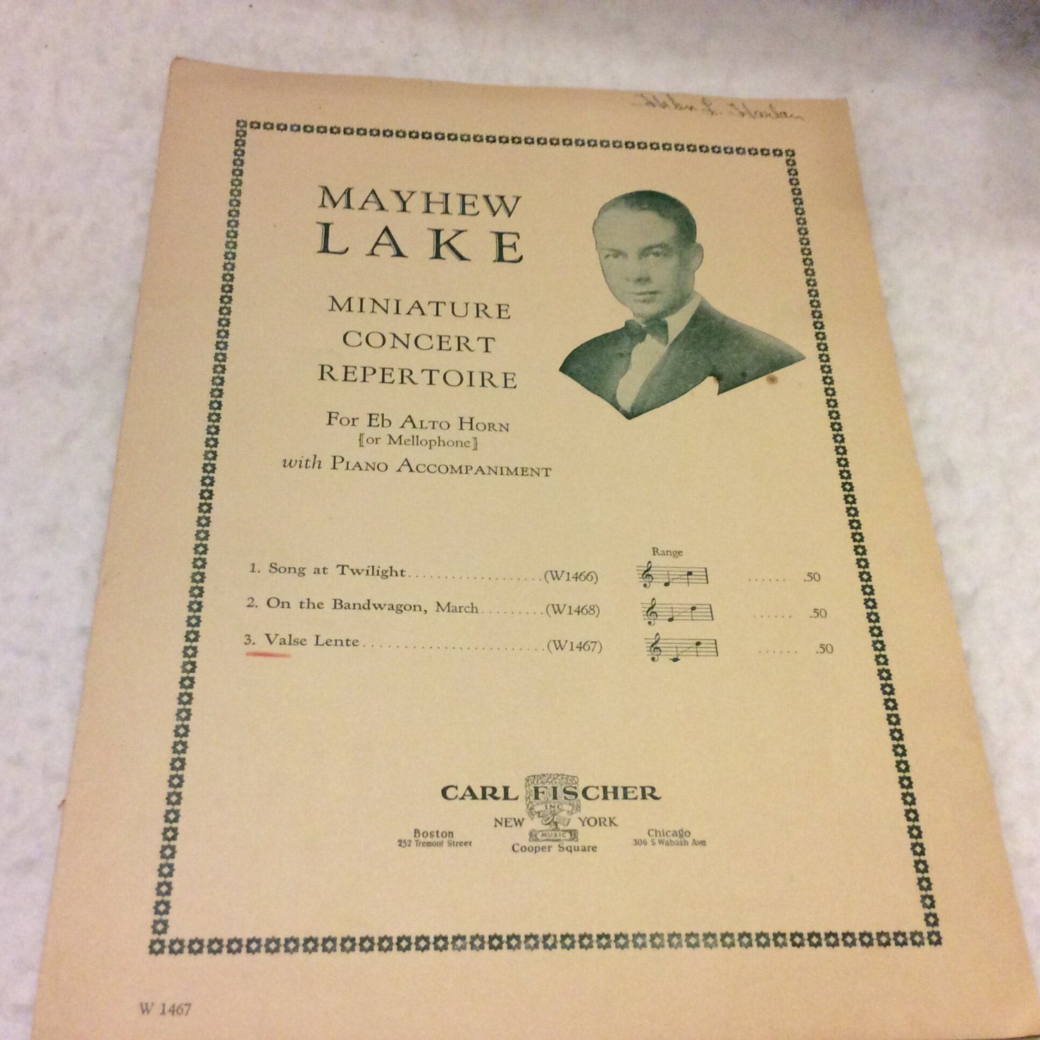 Mayhew Lake Concert Reertoire Valse Lente Horn and Piano Sheet Music ...