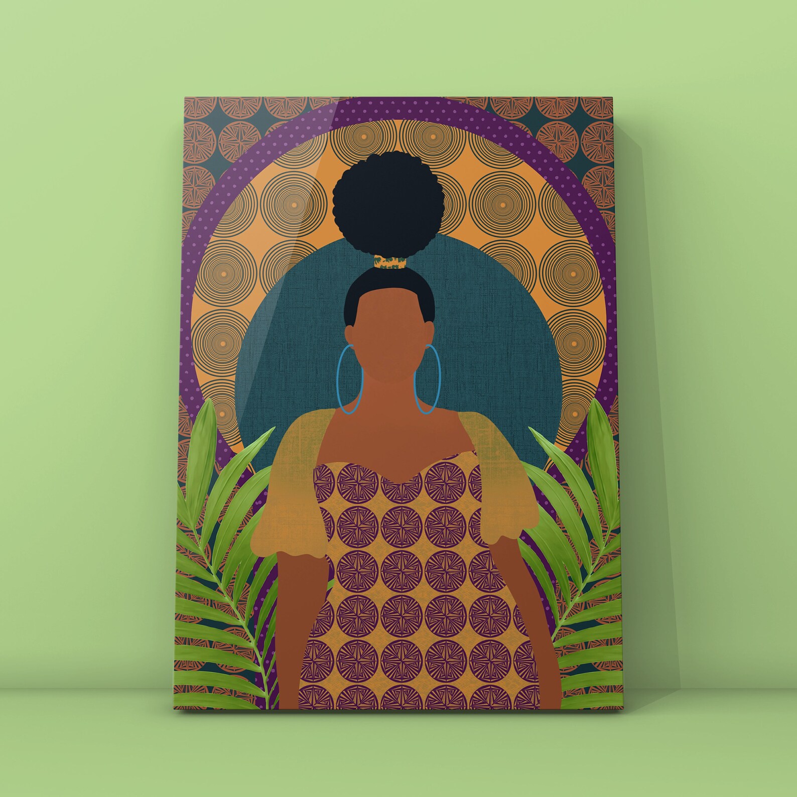 Iniko, Collage Art Illustration, Printable Wall Art, Ethnic Pattern ...