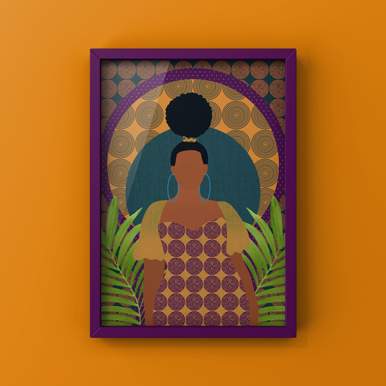 Iniko, Collage Art Illustration, Printable Wall Art, Ethnic Pattern ...