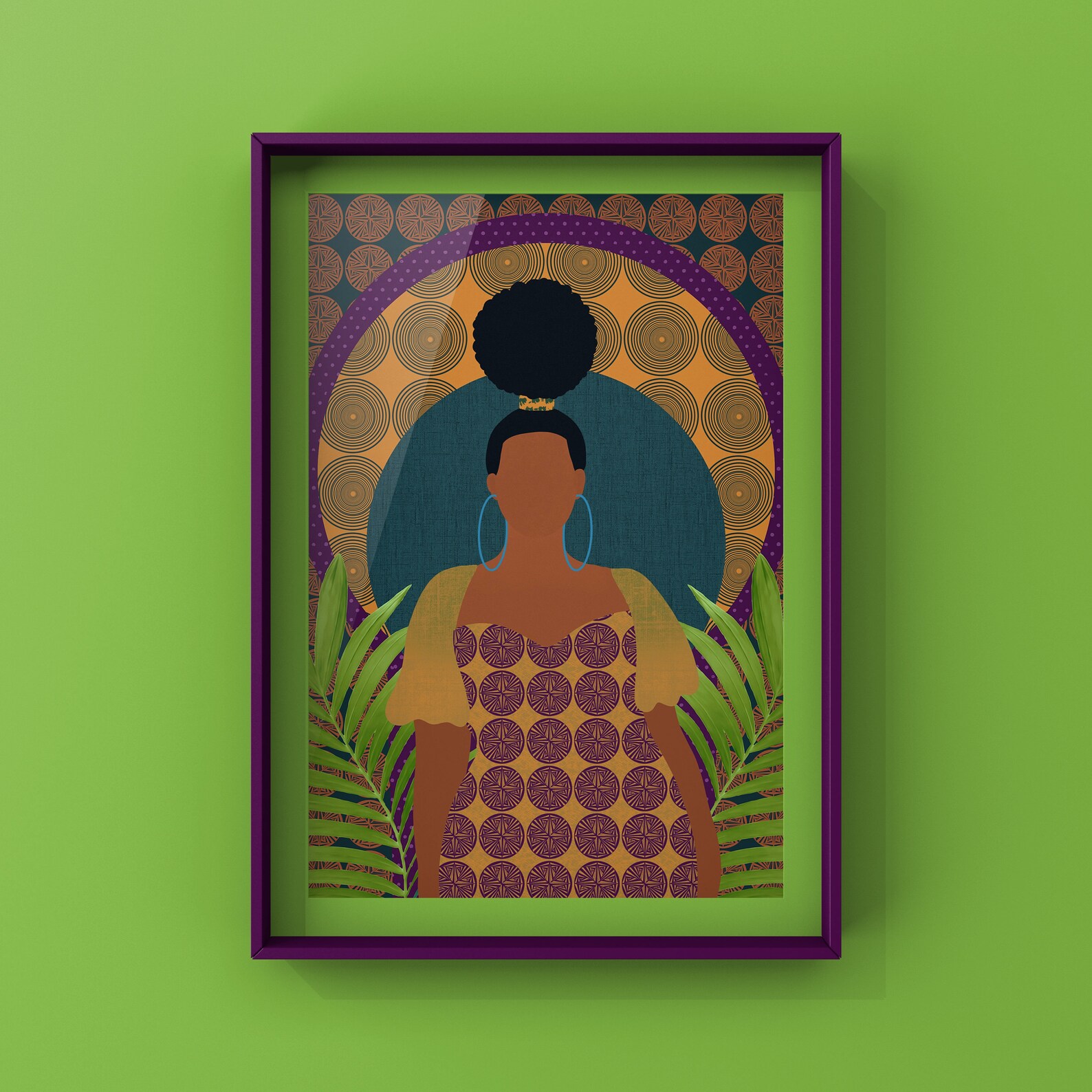Iniko, Collage Art Illustration, Printable Wall Art, Ethnic Pattern ...