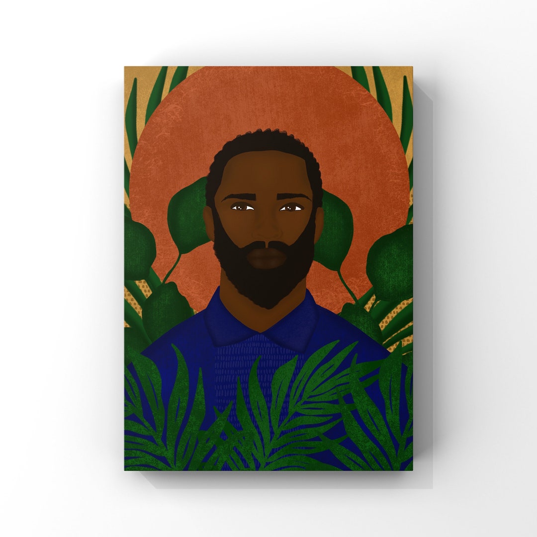 Amal, Black Man Digital Art Illustration, Printable Wall Art, Digital ...