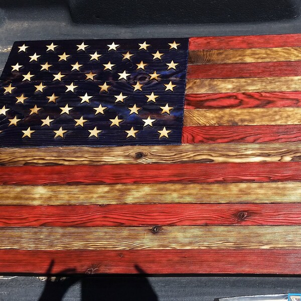 Rustic American Flag - Etsy